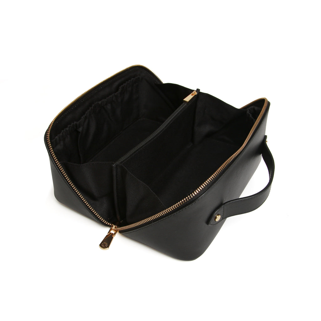 Black Leather Train Case by The London Train Case Co. – Alice Wheeler ...