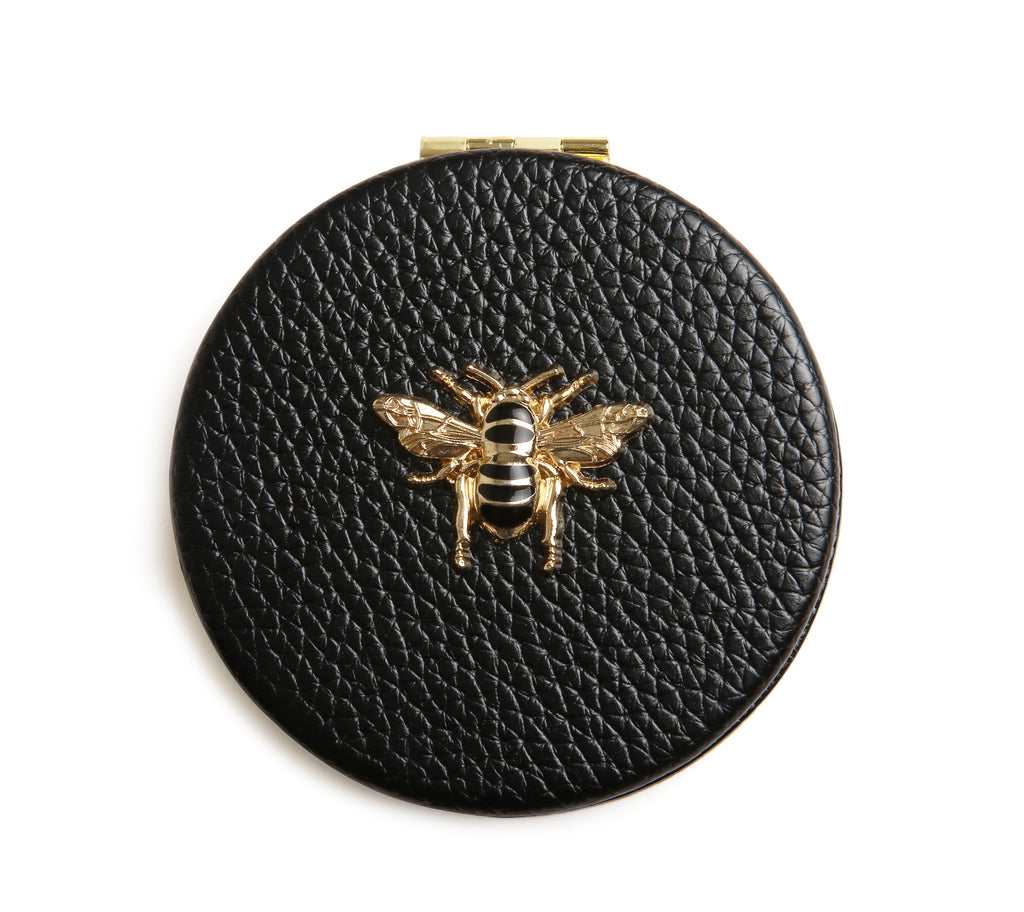 Black Round Compact mirror – Alice Wheeler London